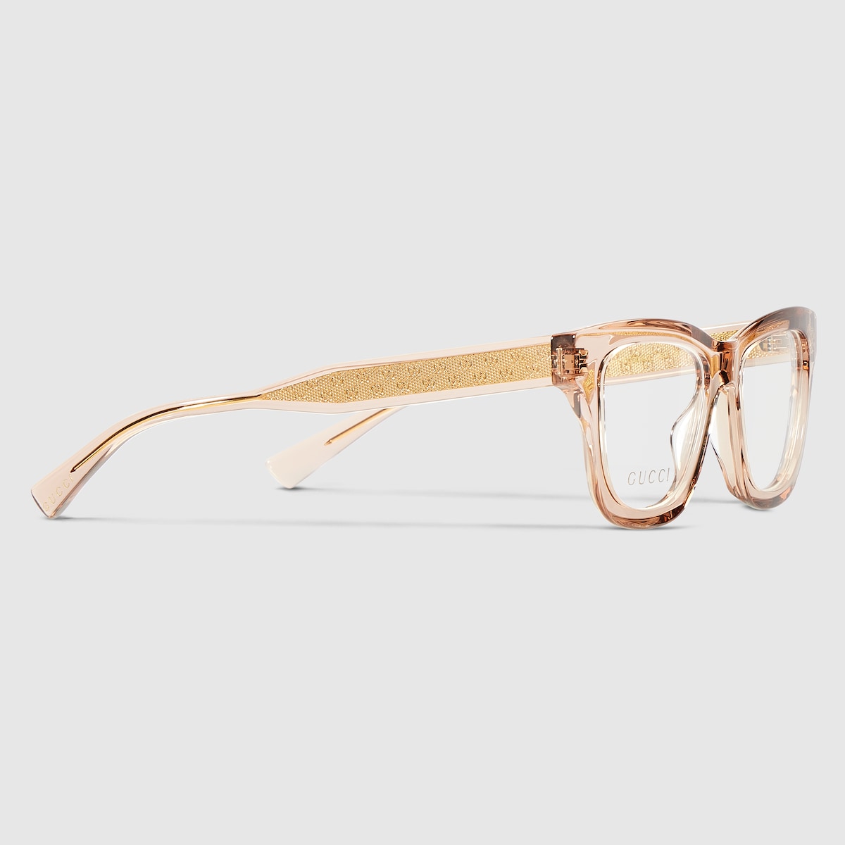Cat-eye optical frame in transparent light brown | GUCCI® US