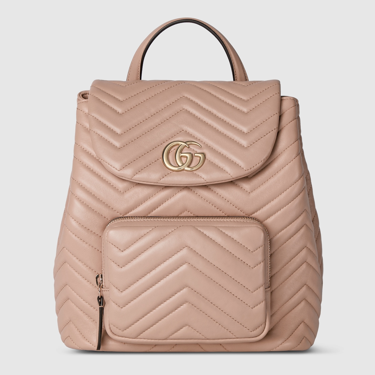 GG Marmont small backpack in pink beige leather | GUCCI® GR