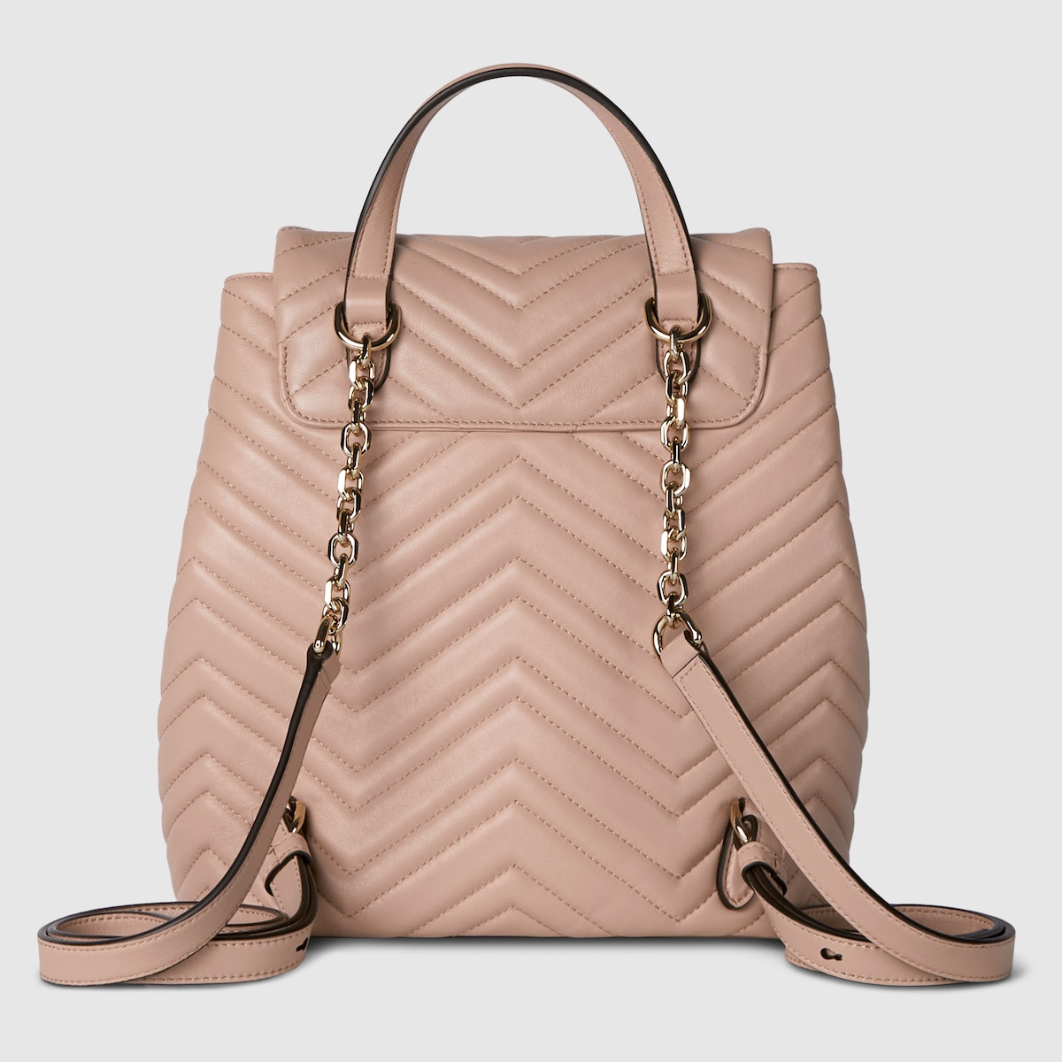 GG Marmont small backpack in pink beige leather | GUCCI® FI
