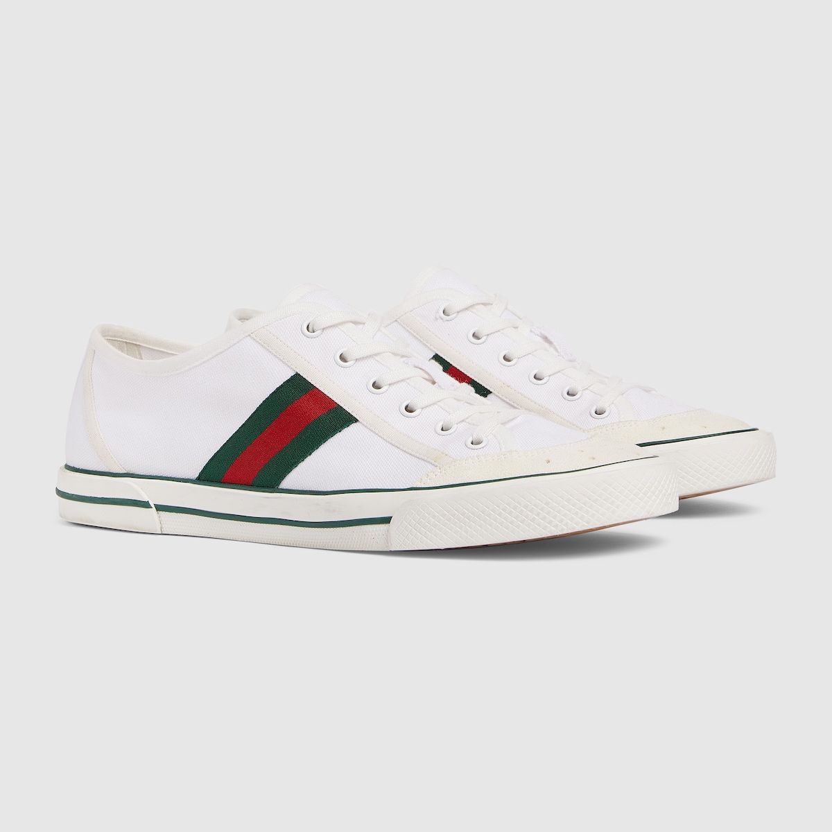 Men's Gucci Tennis 1977 sneaker in white canvas | GUCCI® US