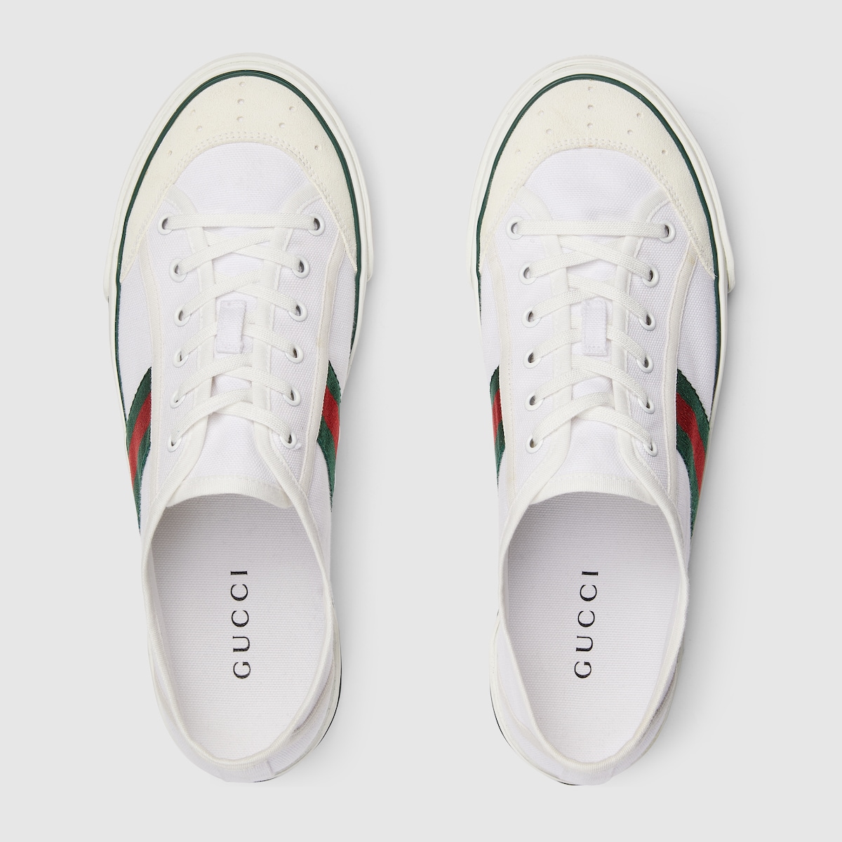 Men's Gucci Tennis 1977 sneaker in white canvas | GUCCI® US
