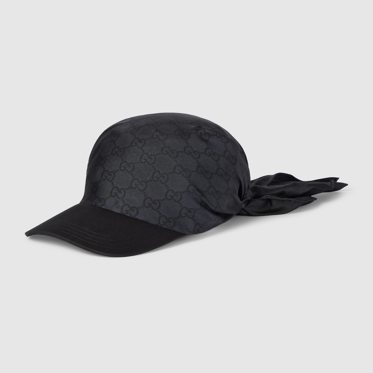 GG silk twill baseball cap in black | GUCCI® US
