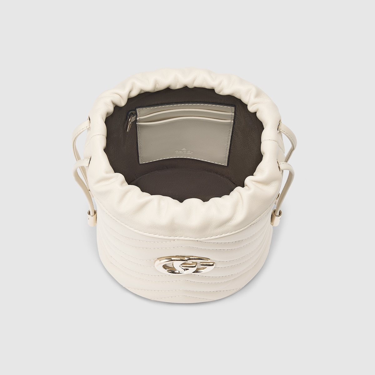 GG Marmont small bucket bag in white leather | GUCCI® US