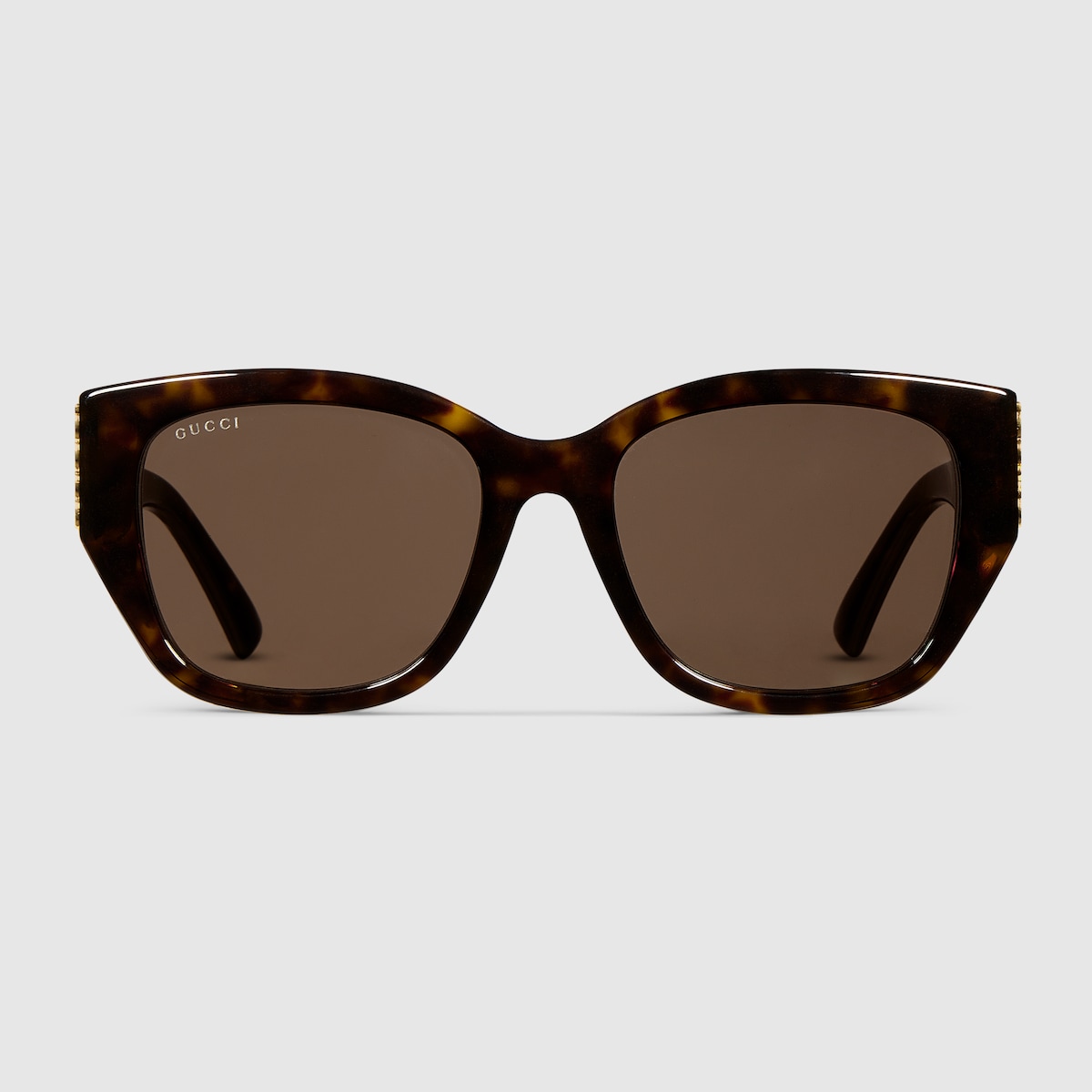 Specialized fit cat-eye sunglasses in dark brown tortoiseshell | GUCCI® SG