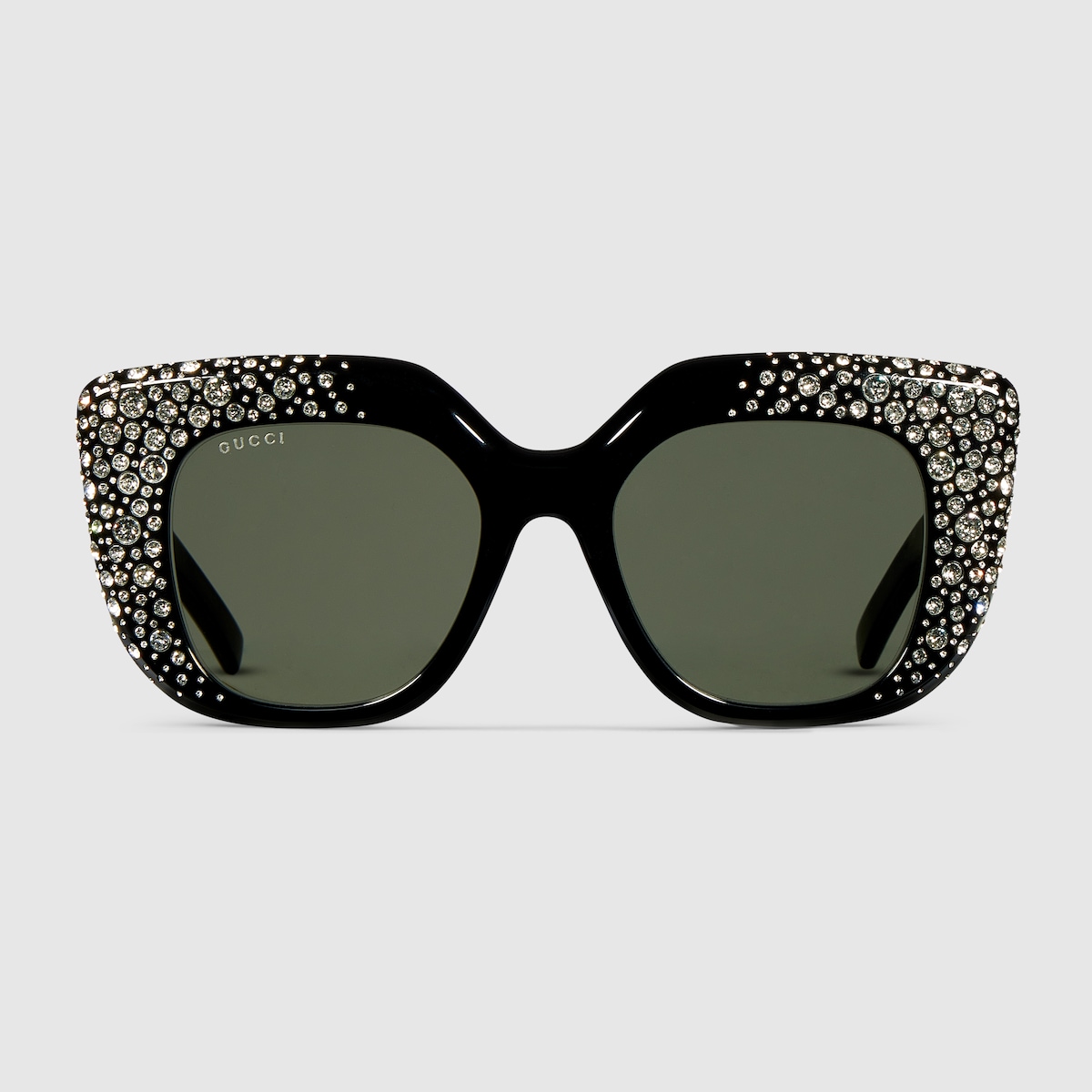 Sonnenbrille mit eckigem Rahmen in schwarz | GUCCI® AT