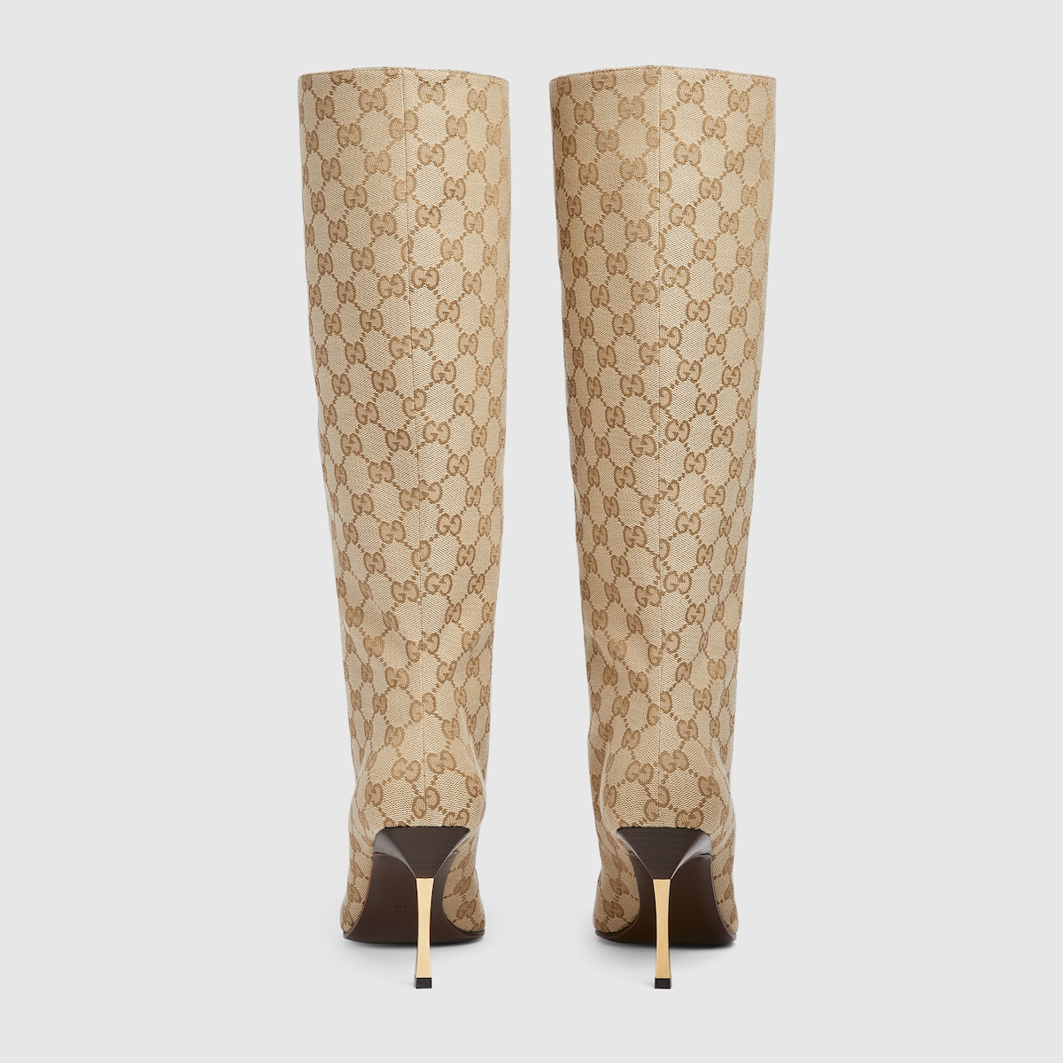 Women's Bombshell boot in sand and brown GG canvas | GUCCI® MX