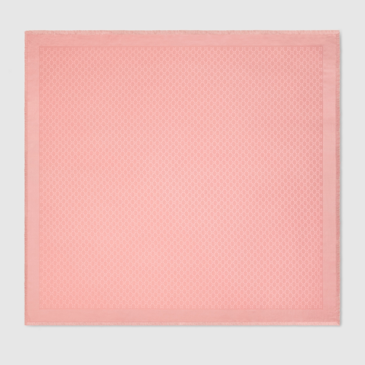 GG silk wool shawl inpink and white | GUCCI® International