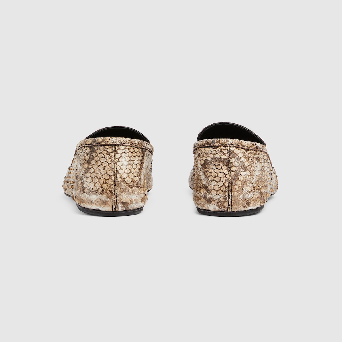 Men's Ragazzo python loafer in beige | GUCCI® US