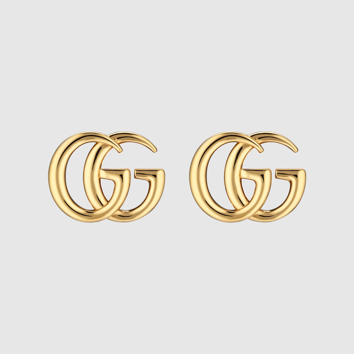 GG Marmont stud earrings in gold-toned brass | GUCCI® US