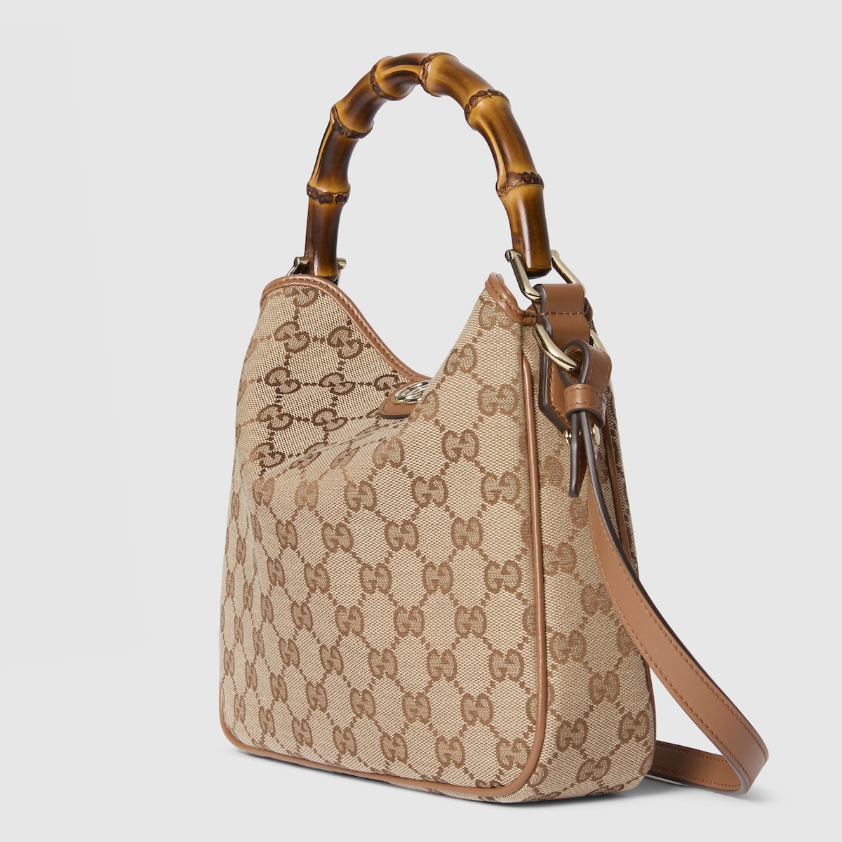 Gucci Diana small shoulder bag in beige and brown GG canvas | GUCCI® US