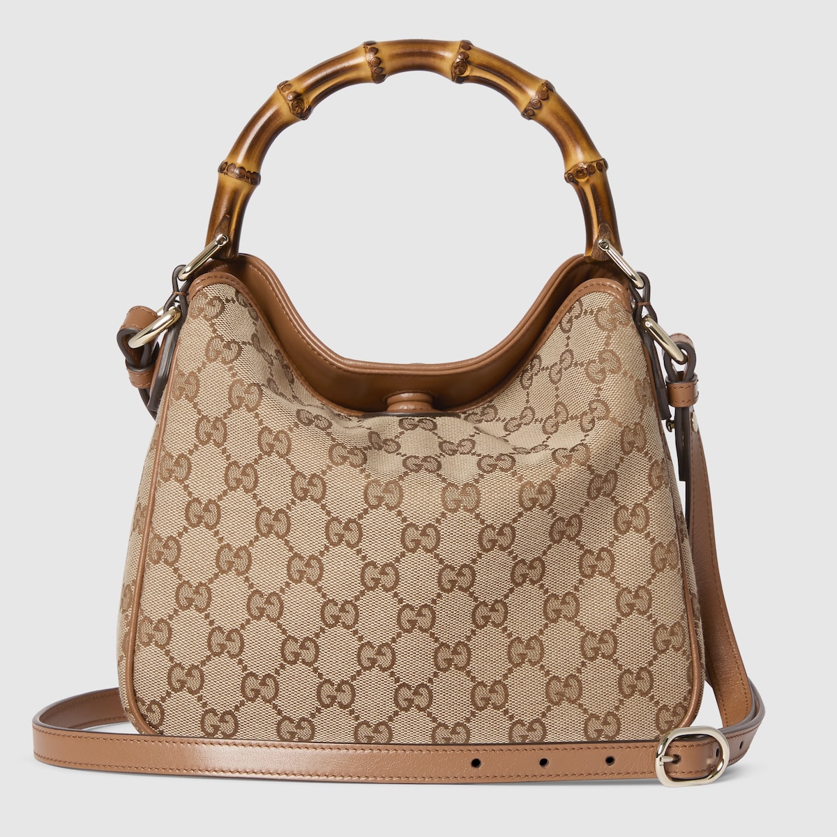 Gucci Diana small shoulder bag in beige and brown GG canvas | GUCCI® US