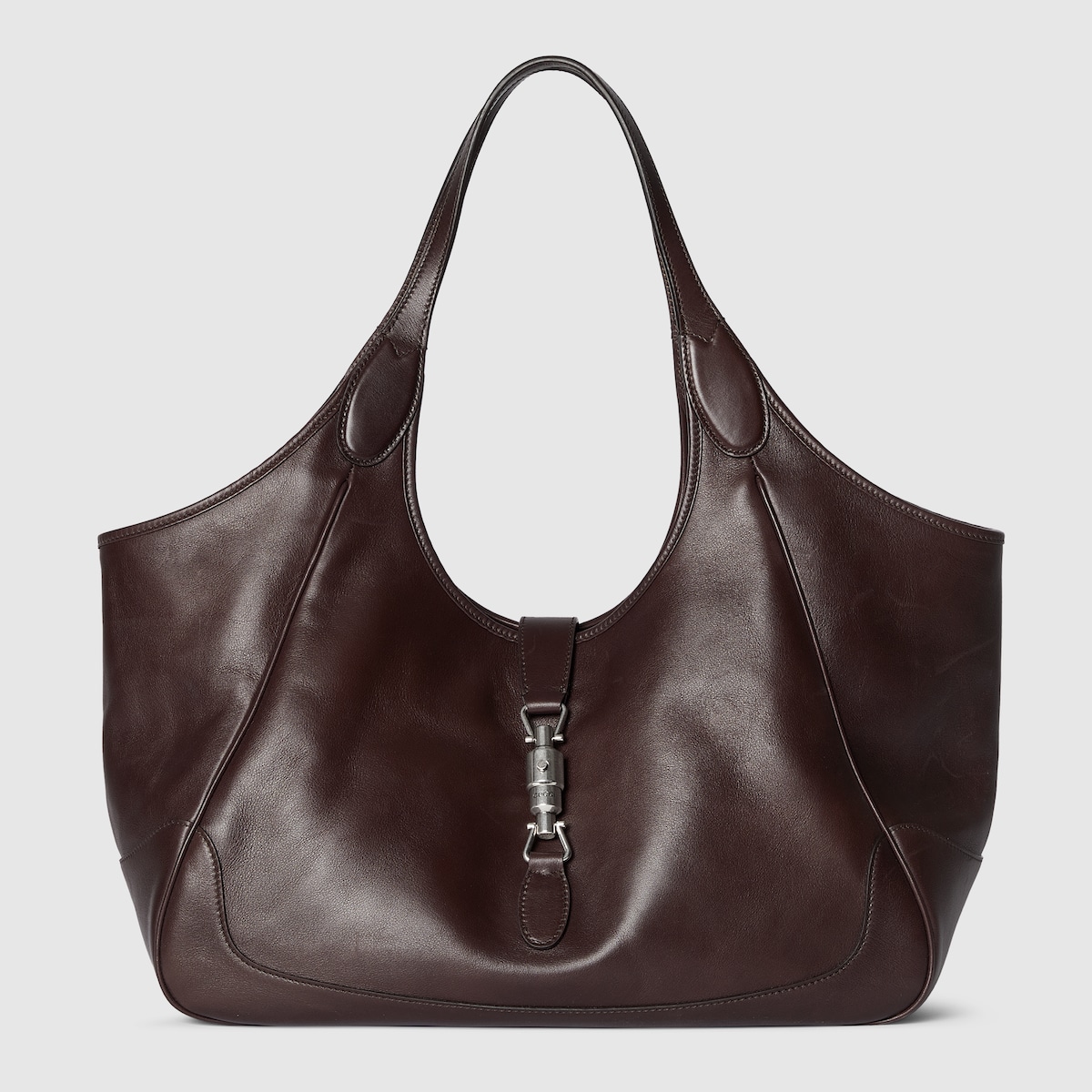 Gucci Mercato medium tote bag in dark brown leather | GUCCI® BG