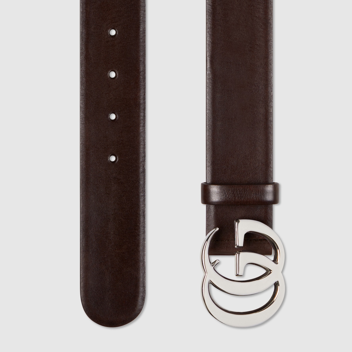 Flat Marmont belt indark brown leather | GUCCI® International