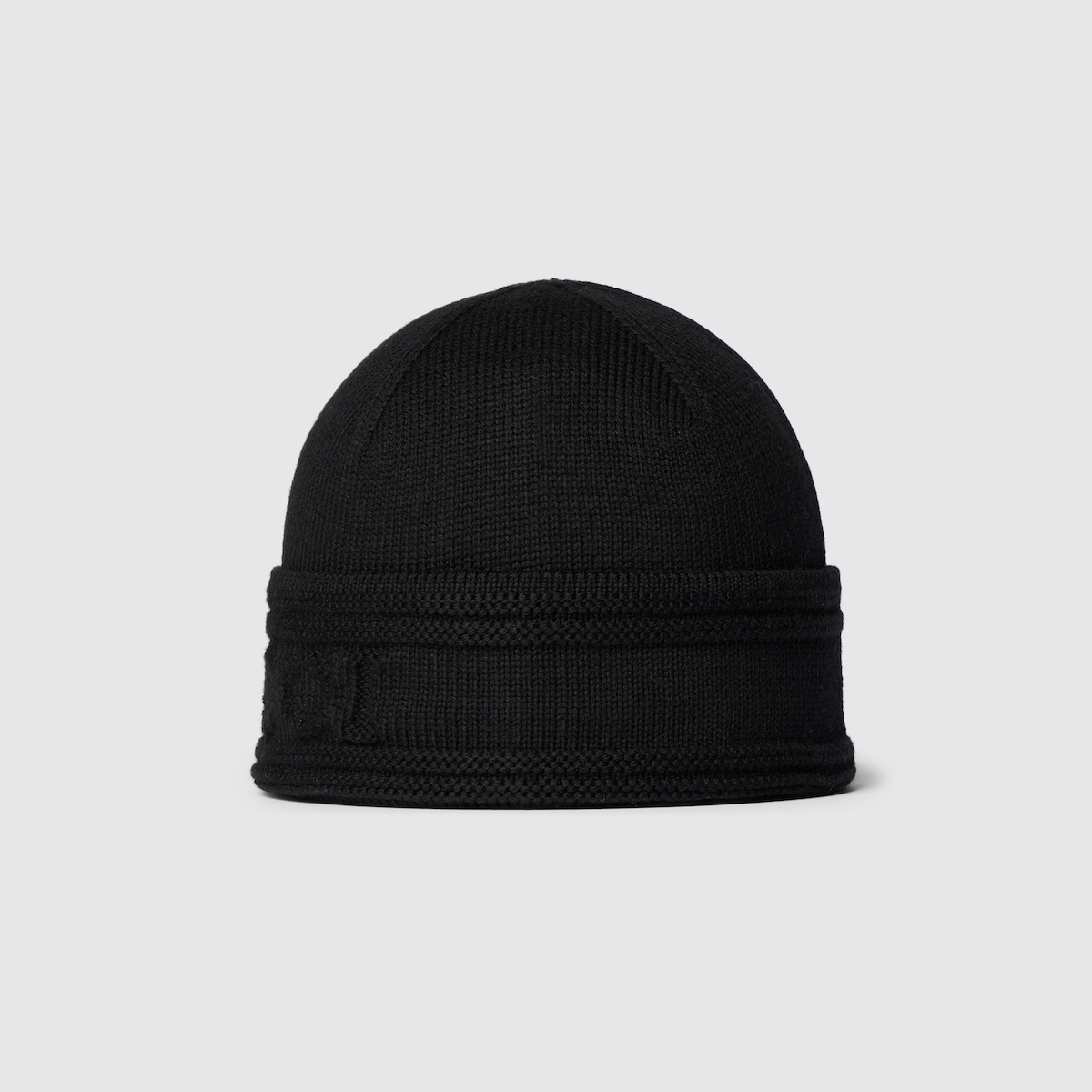 Knit wool hat with Gucci logo in black | GUCCI® US