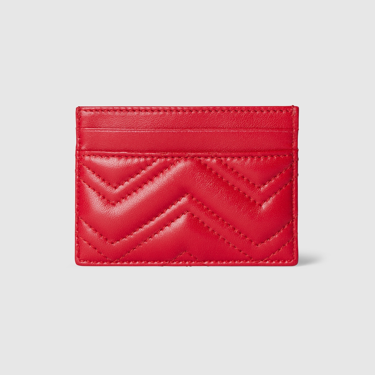 Tarjetero GG Marmont en piel en rojo brillante | GUCCI® ES