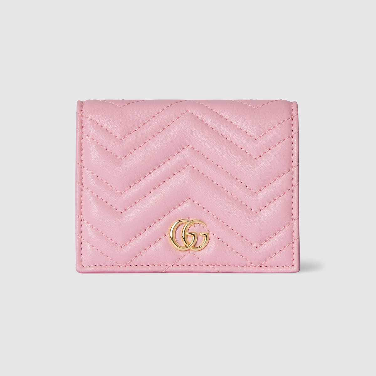 GG Marmont small wallet in light pink leather | GUCCI® FI