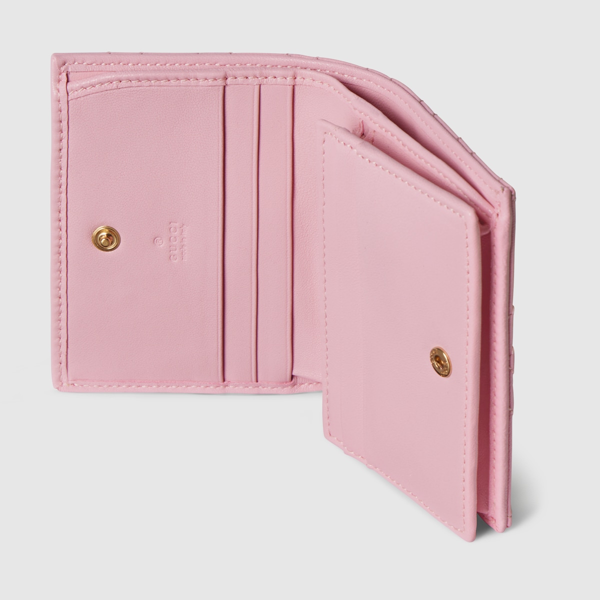 GG Marmont small wallet in light pink leather | GUCCI® BG