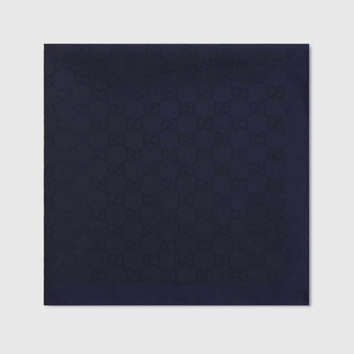 GG silk cotton pocket square in blue | GUCCI® SG