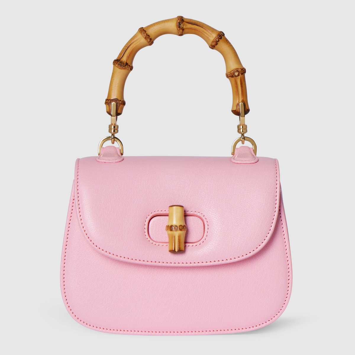 Gucci Bamboo 1947 mini bag in light pink leather | GUCCI® US