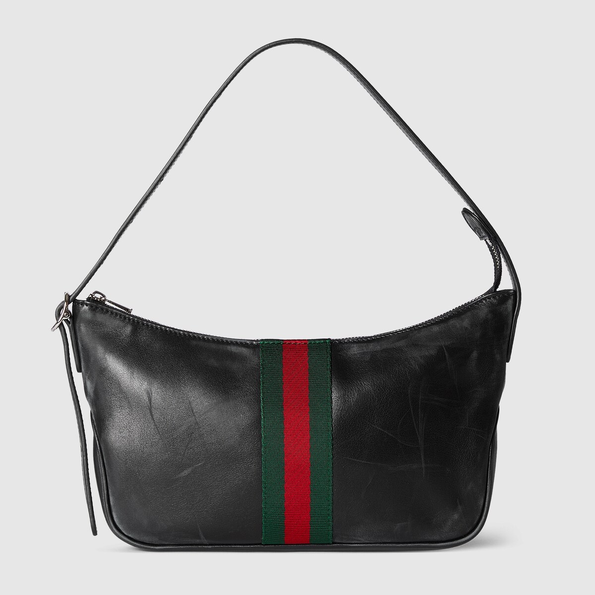 Lunetta系列小号斜挎包 in 黑色手工使用工具处理皮革 | GUCCI® UK