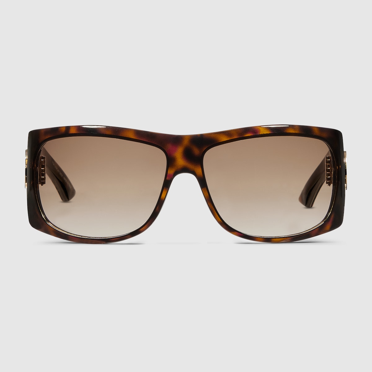 Square frame sunglasses in tortoiseshell brown | GUCCI® SG