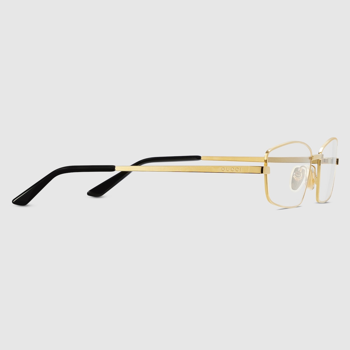 Rectangular optical frame in gold-toned | GUCCI® UK