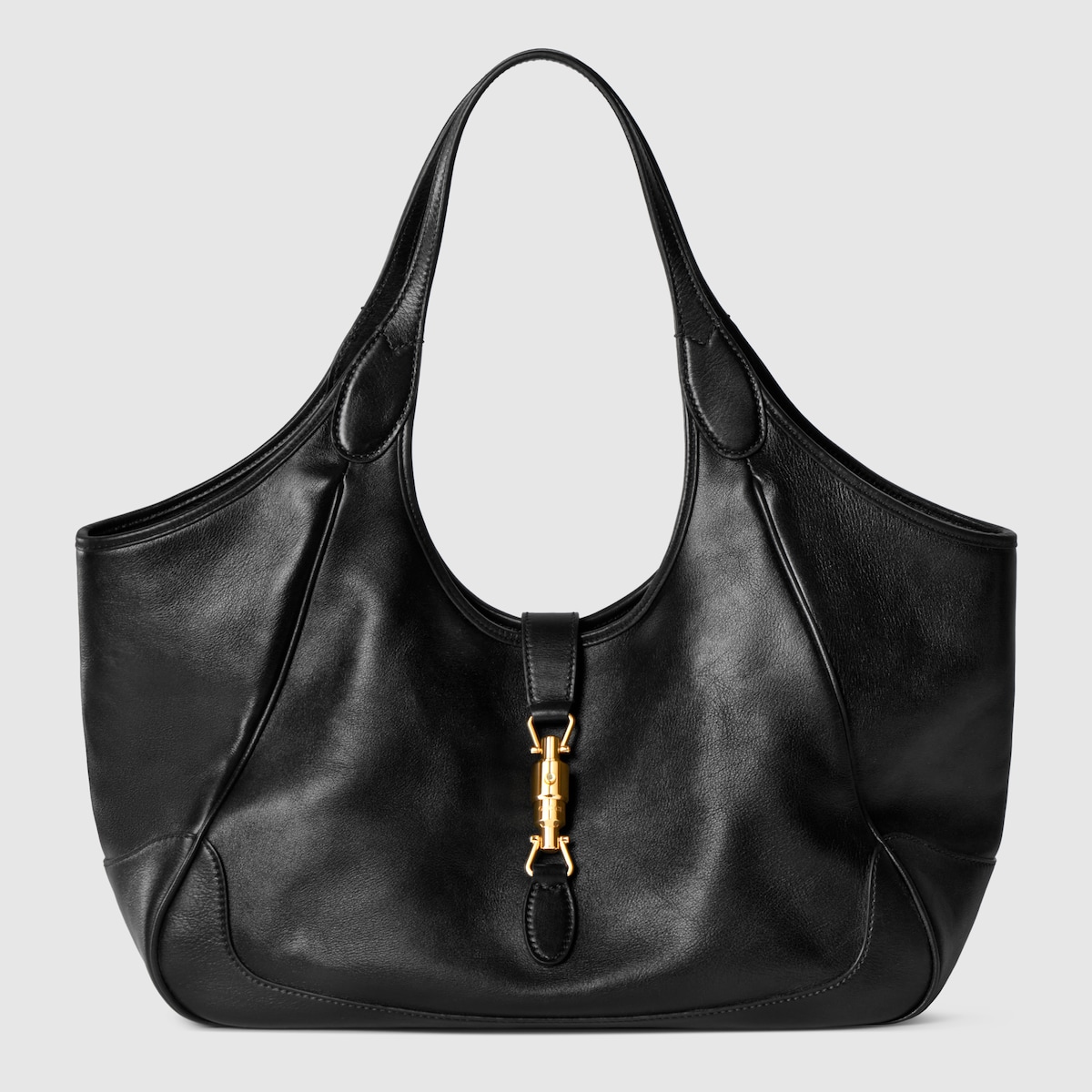 Gucci Mercato medium tote bag in black leather | GUCCI® RO