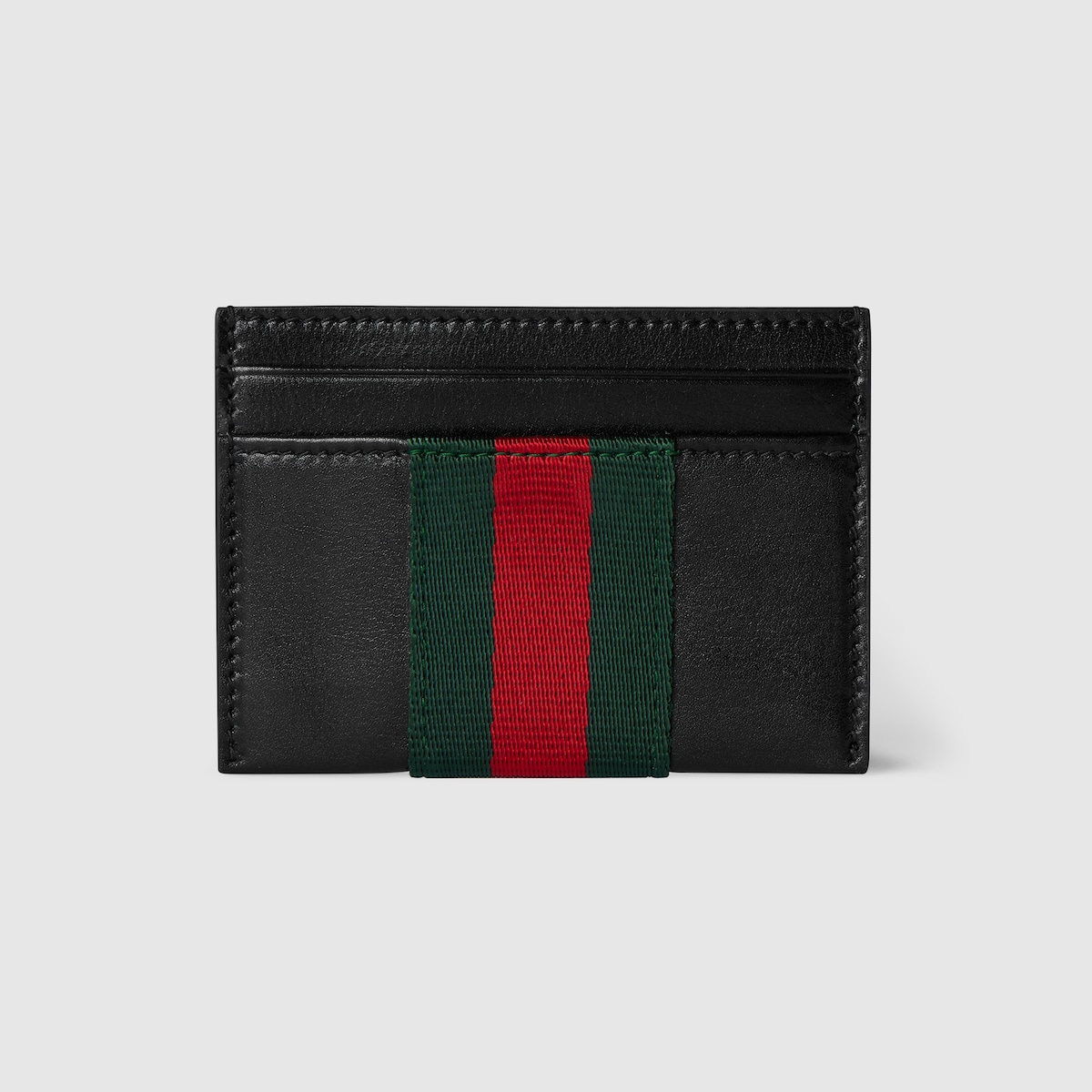 Web Trademark coin wallet in black leather | GUCCI® US