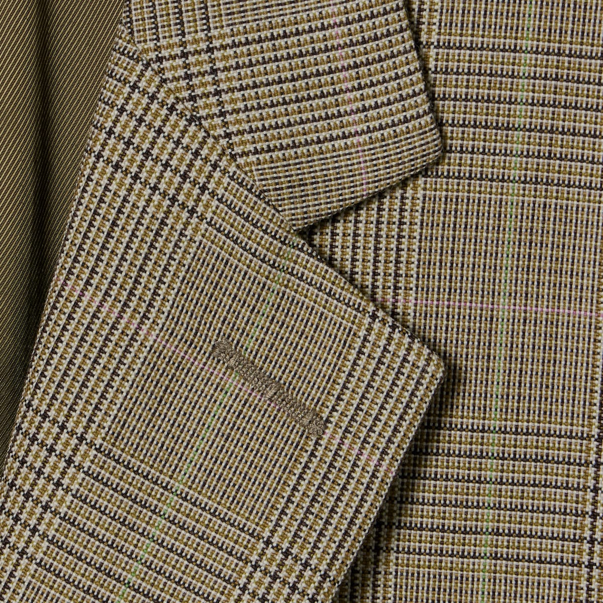 เสื้อแจ็คเก็ต Prince of Wales wool jacket inสีเบจและสีน้ำตาล | GUCCI® TH