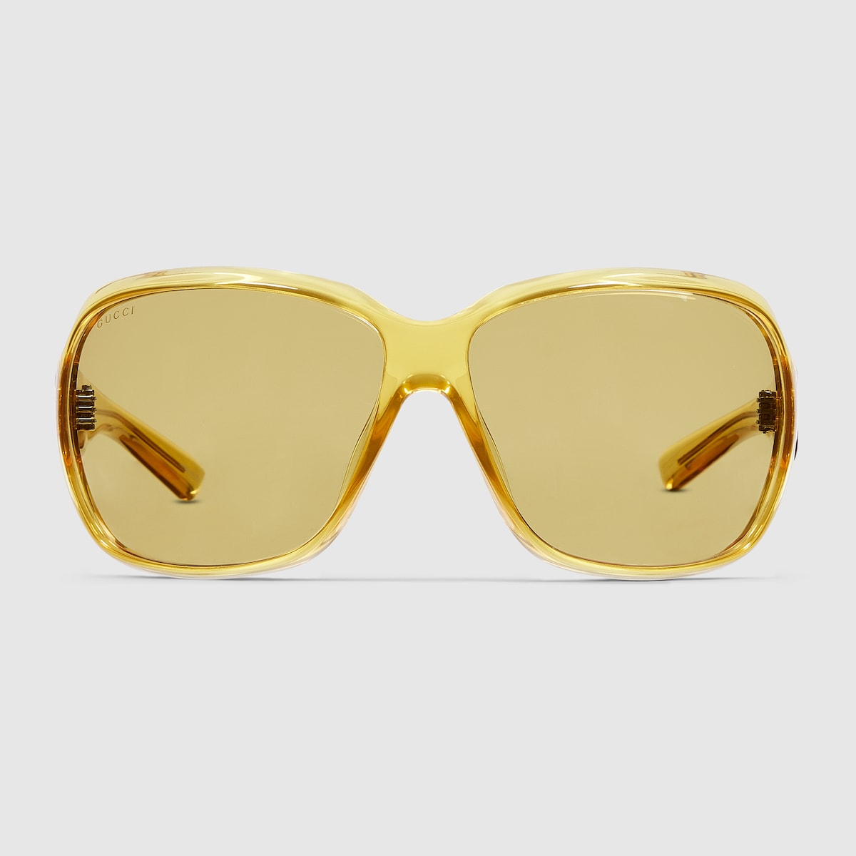 Square frame sunglasses in yellow | GUCCI® CH