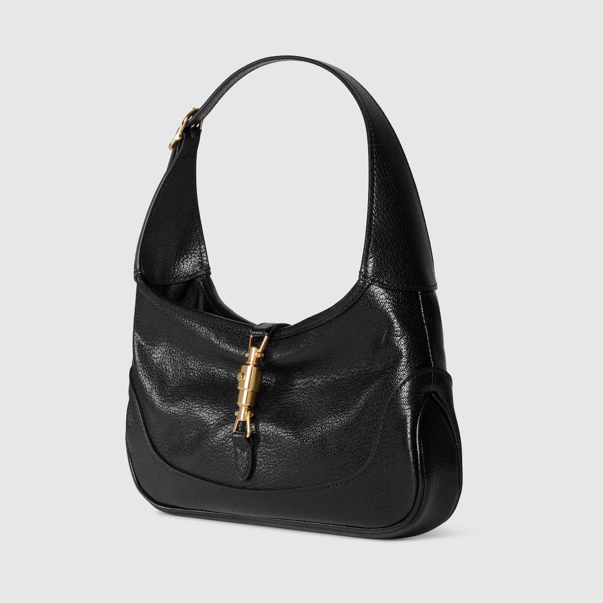 Jackie Slim small shoulder bag in black leather | GUCCI® RO