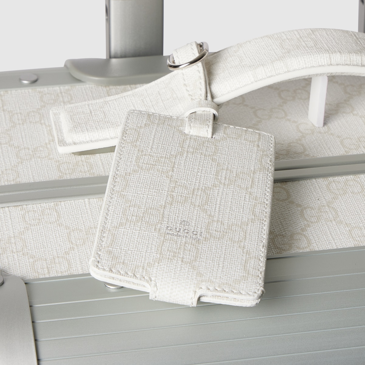 Gucci Porter cabin plus trolley in silver and white Supreme | GUCCI® US