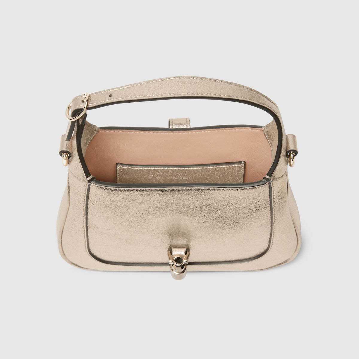 Gucci Jackie 1961 mini bag in metallic gold lamé leather | GUCCI® HU