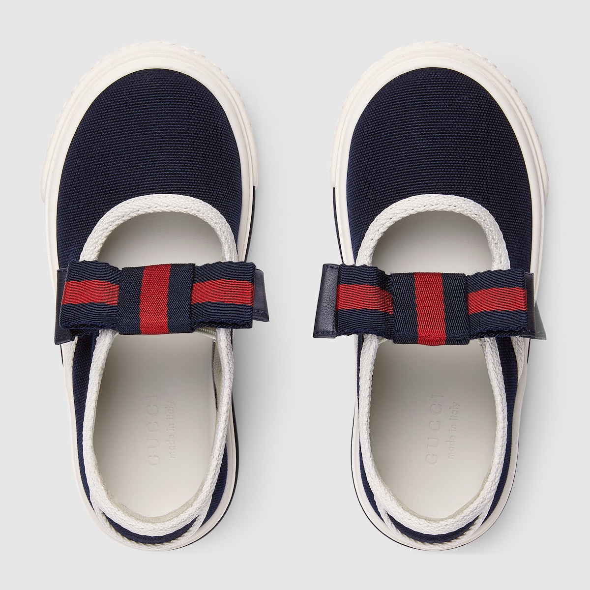 Toddler sneakers with Web in dark blue canvas | GUCCI® CA