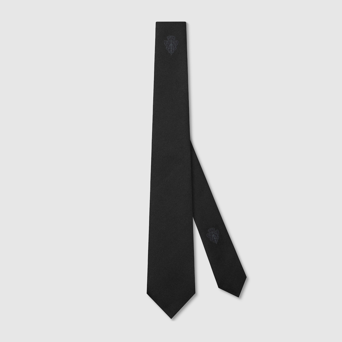 Silk jacquard tie in black | GUCCI® UK