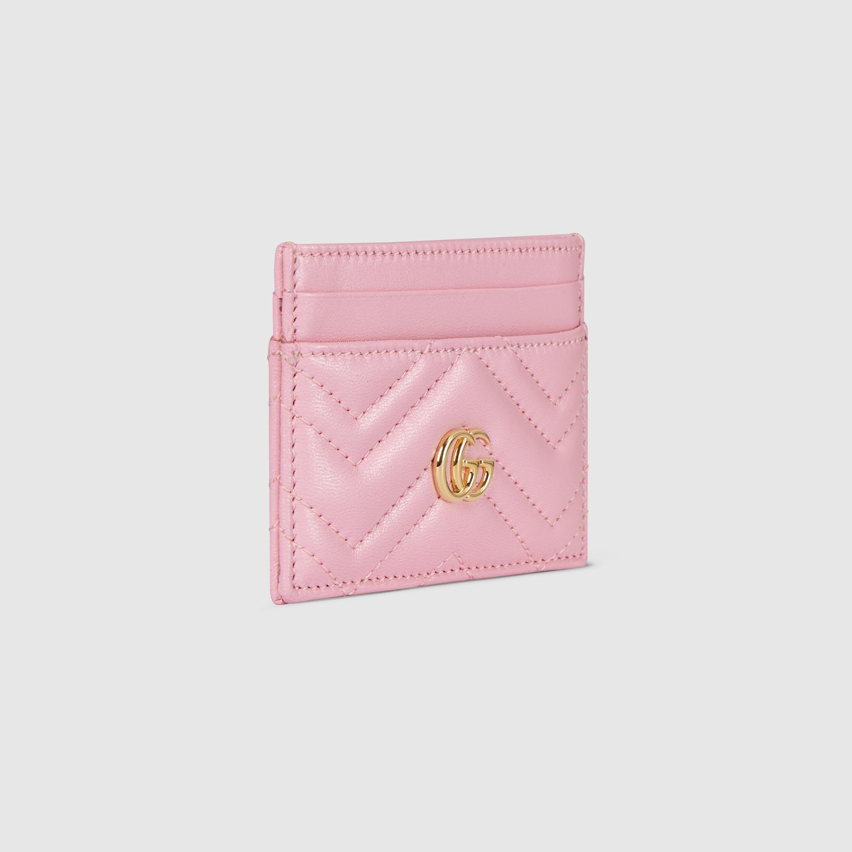 Tarjetero GG Marmont en piel rosa claro | GUCCI® ES