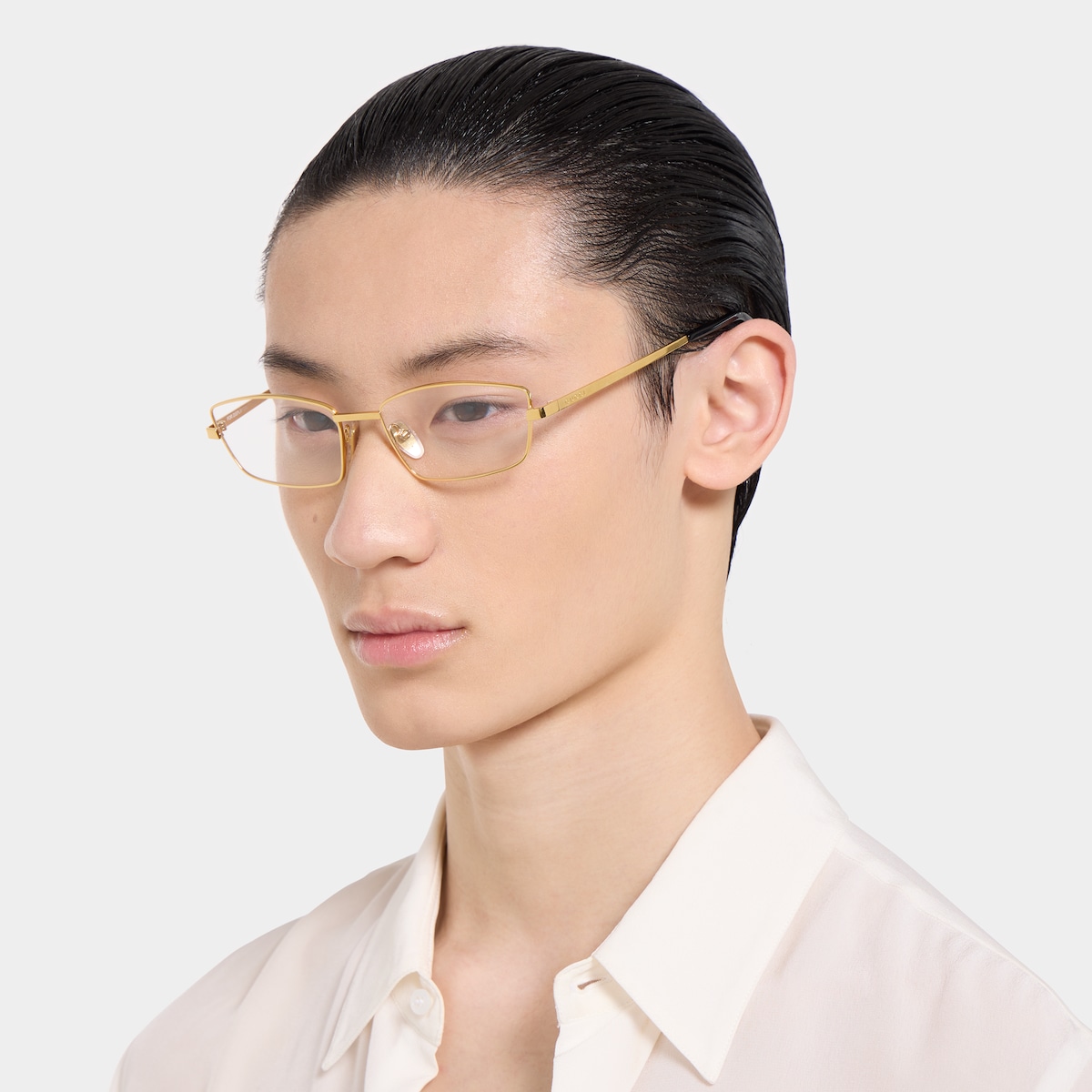 Rectangular optical frame in gold-toned | GUCCI® UK