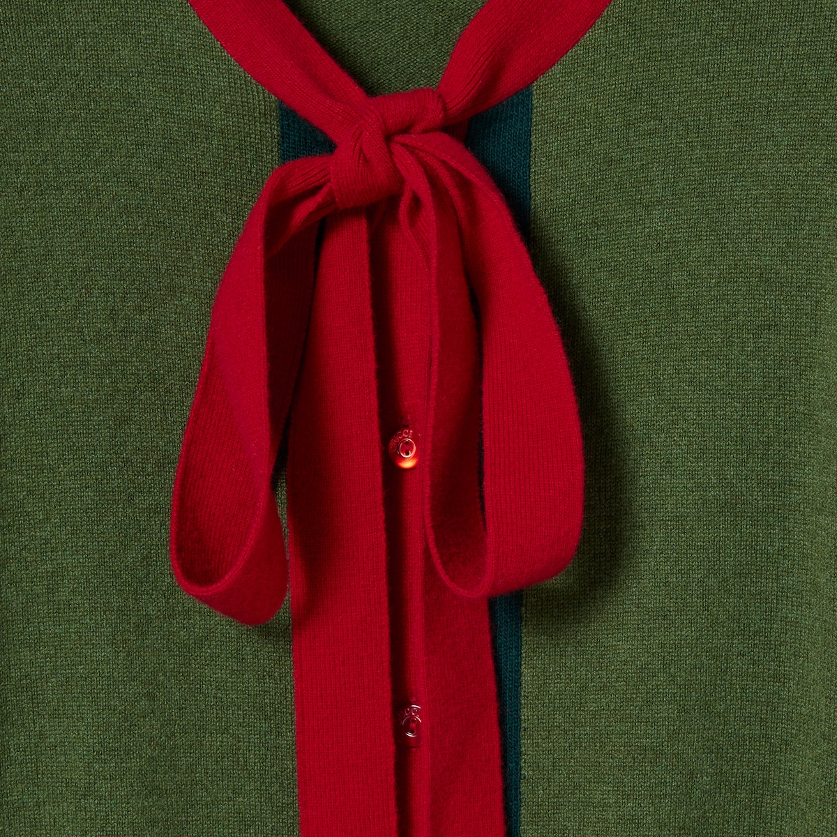 Knit wool cashmere cardigan with Web ingreen | GUCCI® International