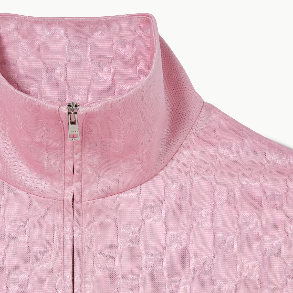 GG jersey jacquard zip jacket in light pink | GUCCI® US
