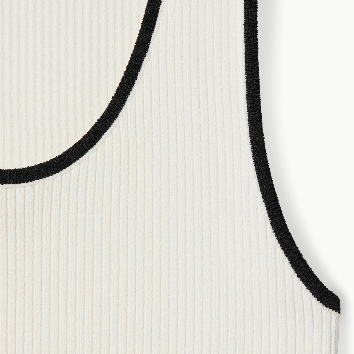 Ribbed tank top with intarsia in ivory | GUCCI® ZA