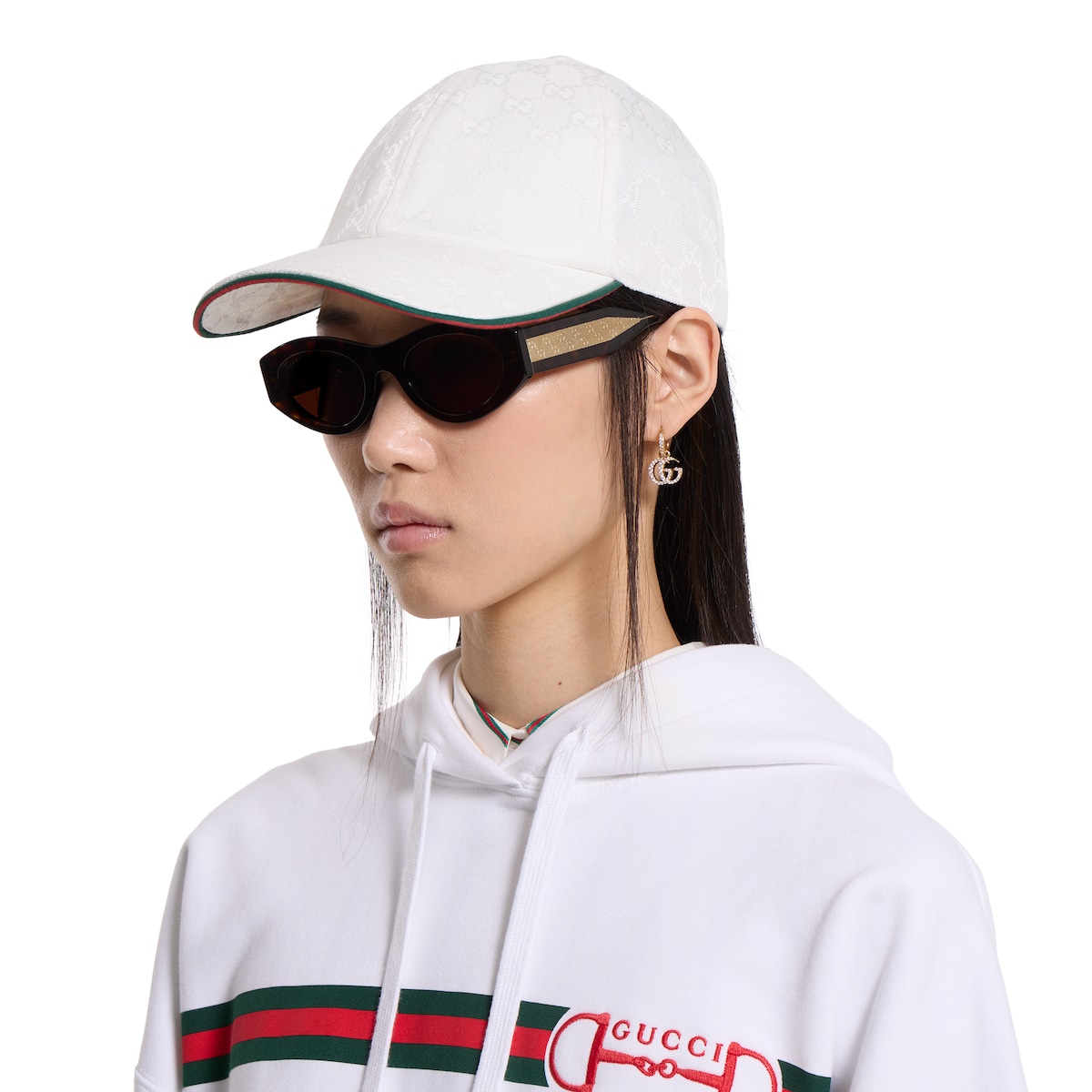 GG canvas baseball cap in white | GUCCI® SE
