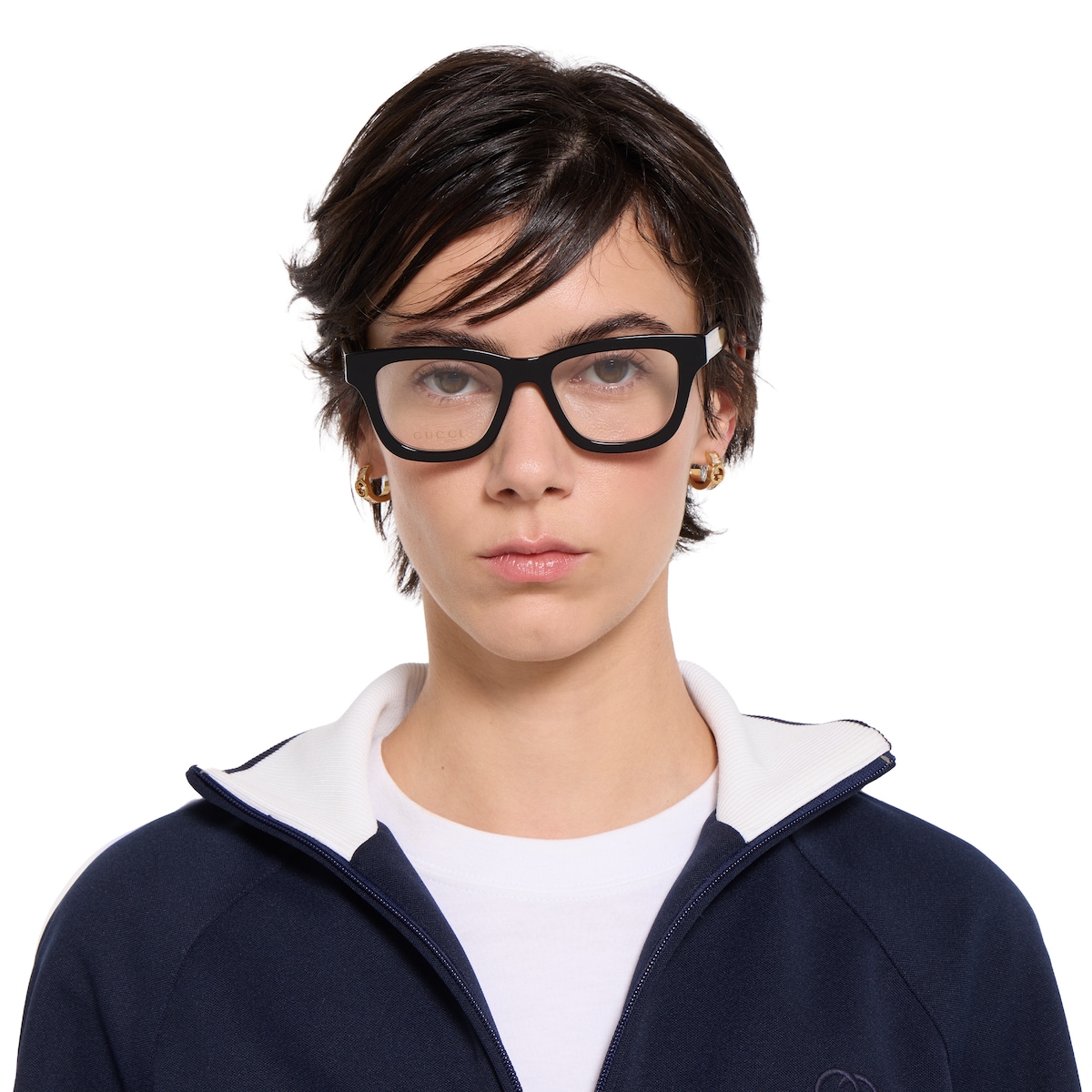 Cat-eye optical frame in black | GUCCI® US