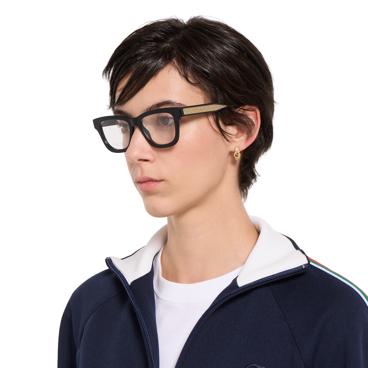 Cat-eye optical frame in black | GUCCI® US