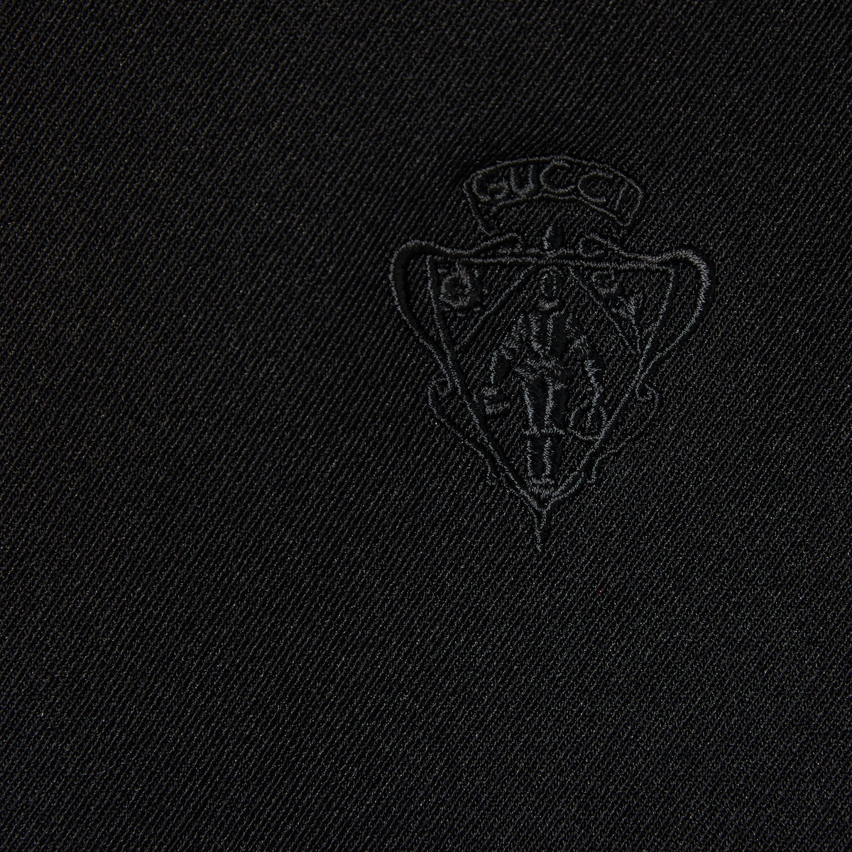 Stretch nylon gabardine zip jacket in black | GUCCI® AE