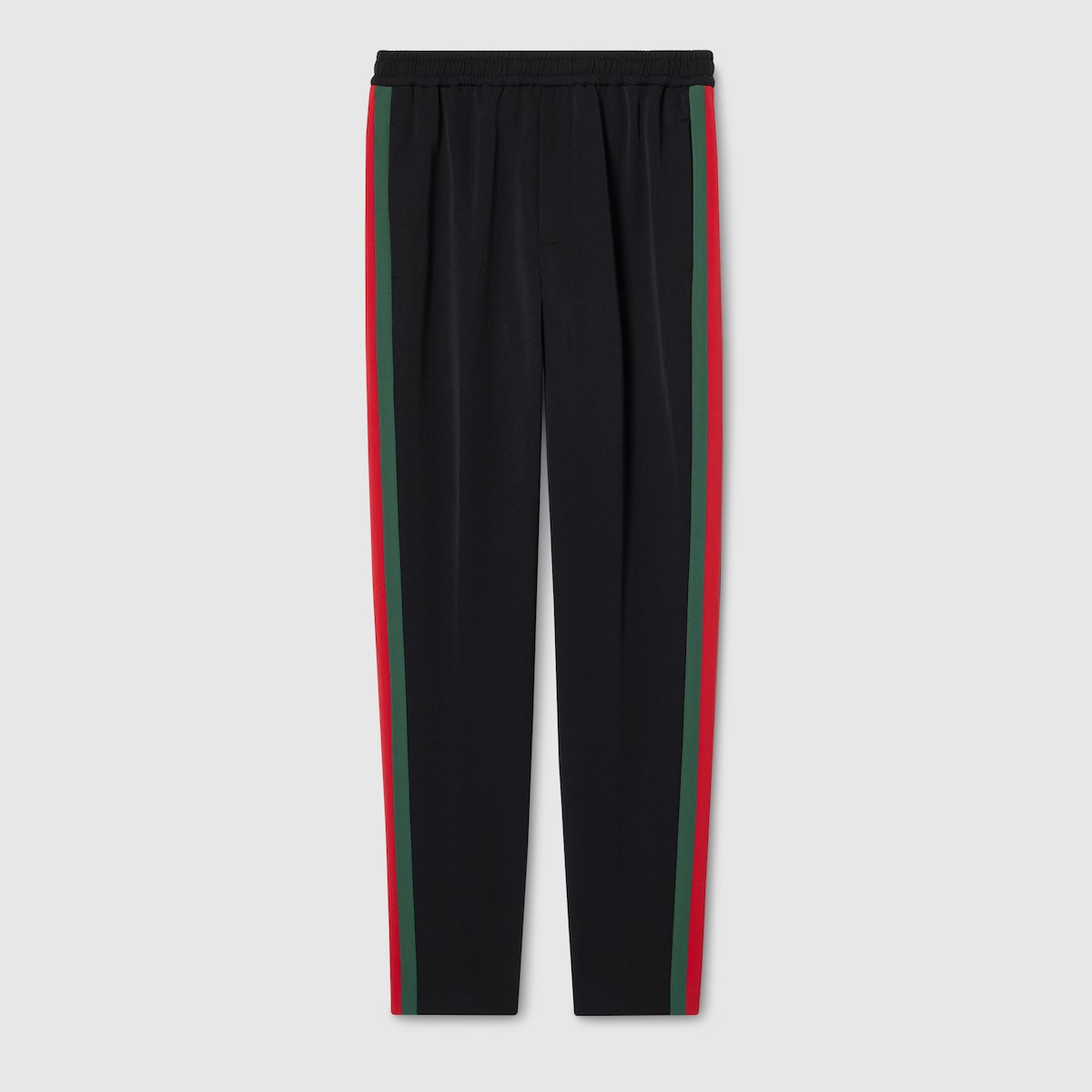 Stretch nylon sportswear pants with Web in black | GUCCI® SG