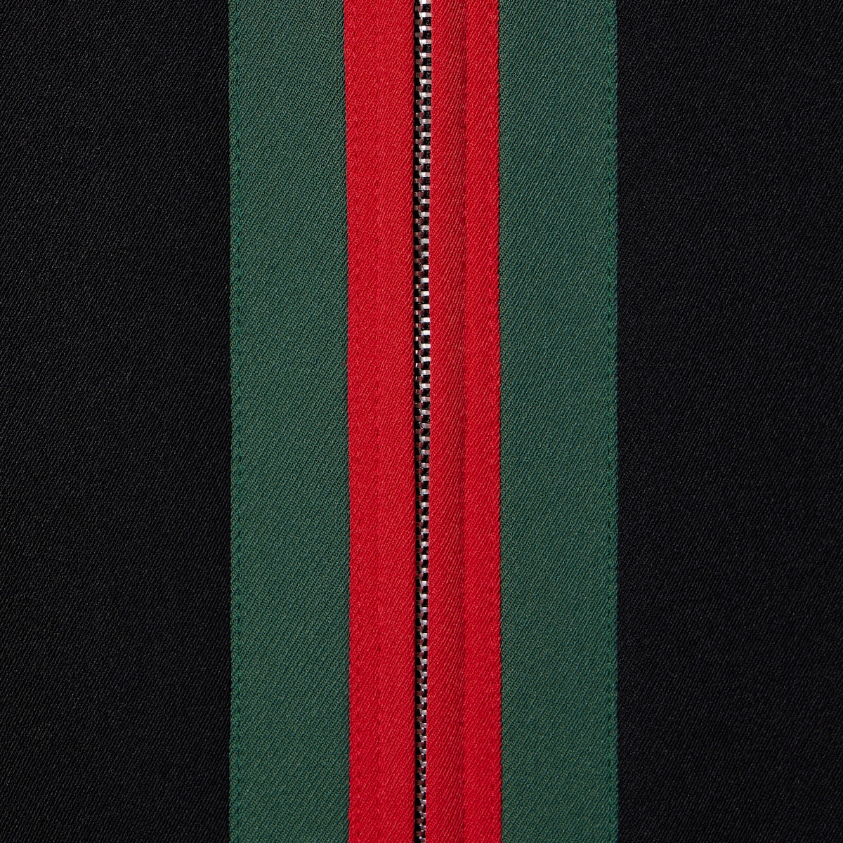 Stretch nylon zip jacket with Web inblack | GUCCI® International