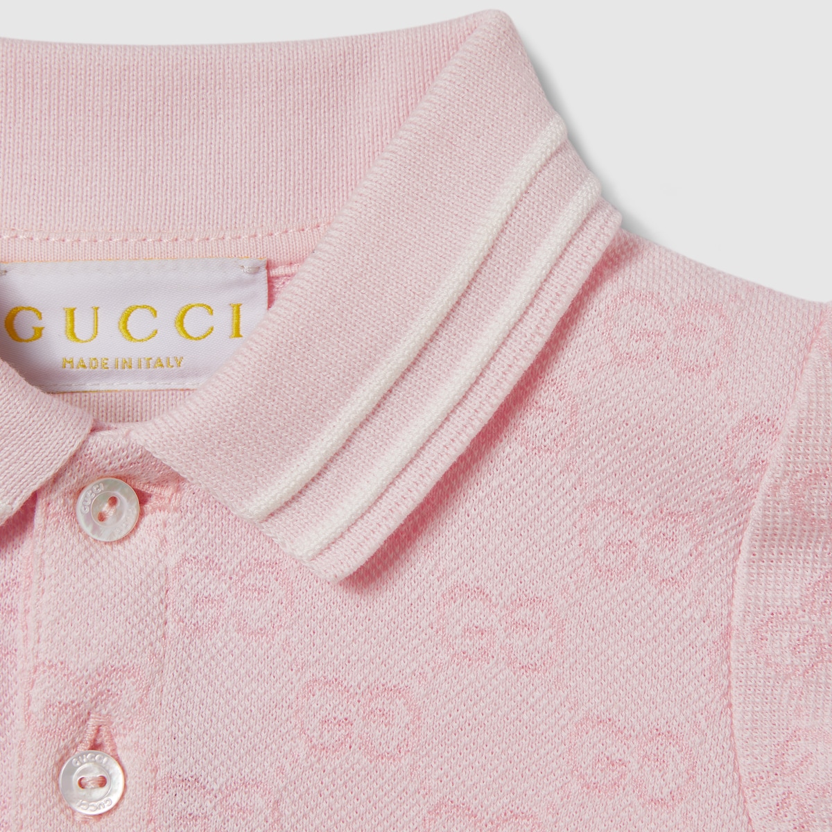 Baby GG cotton two-piece gift set in light pink | GUCCI® CA