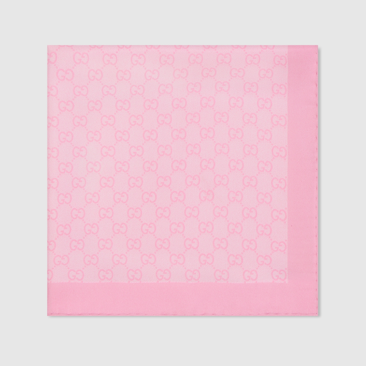 Printed silk twill carré in light pink | GUCCI® SG