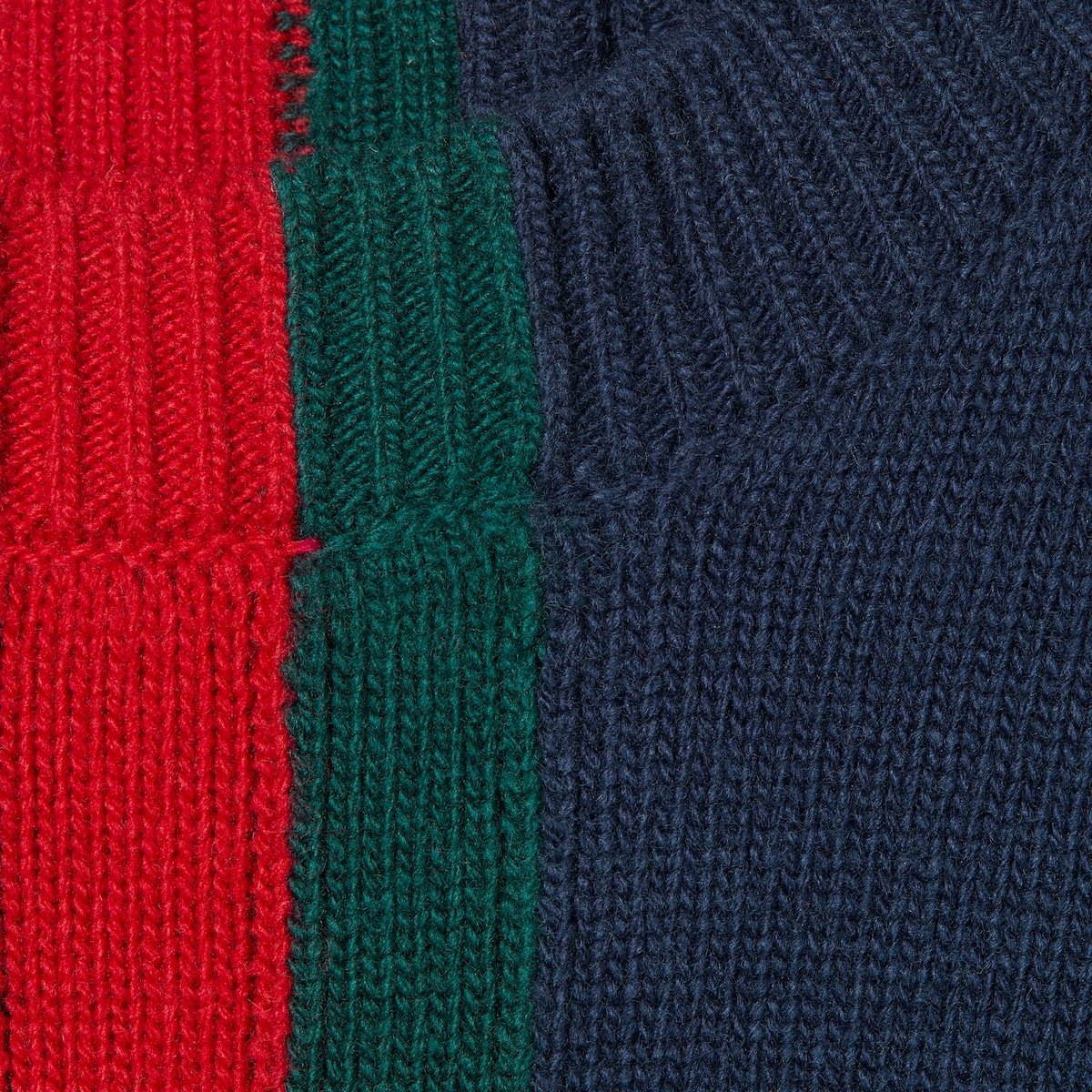 Fine knit wool sweater with Web in blue | GUCCI® UK