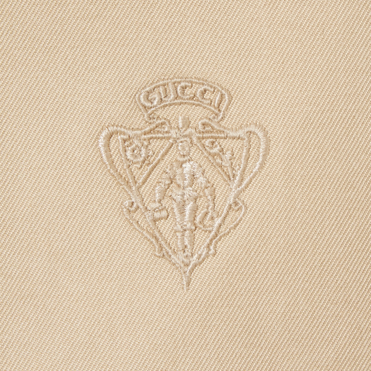 Cotton twill zip jacket with Web in sand | GUCCI® SG